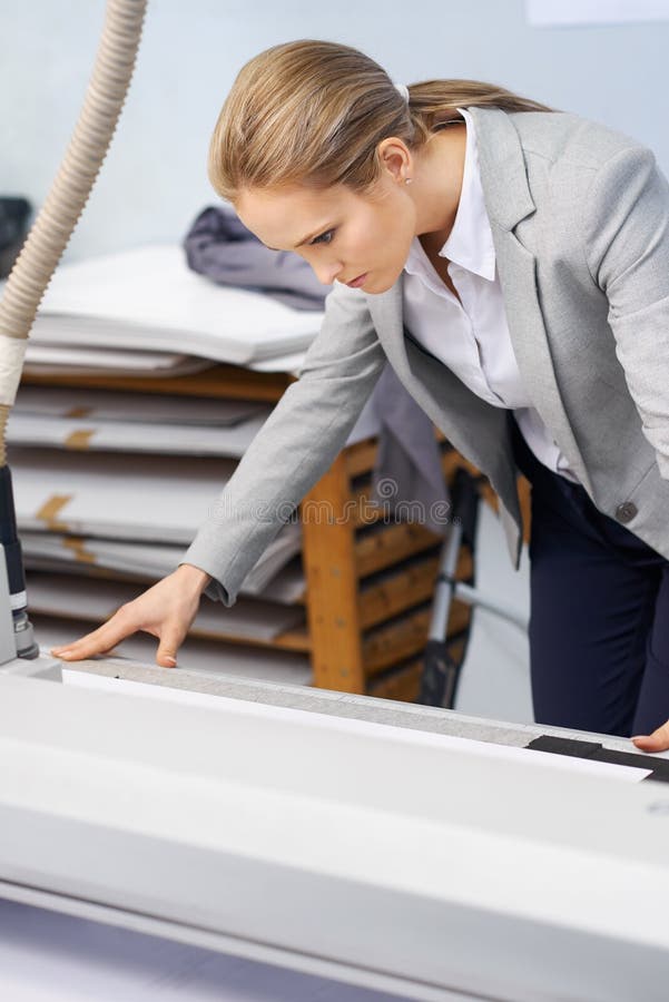 Waiting for the Final Print. a Self-assured Young Publisher Standing ...