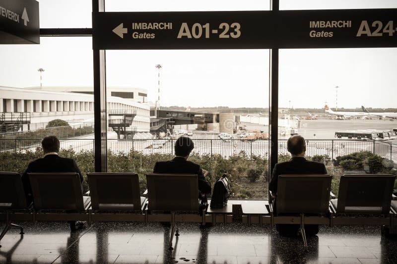 Waiting for the flight editorial image. Image of airplane - 24020625