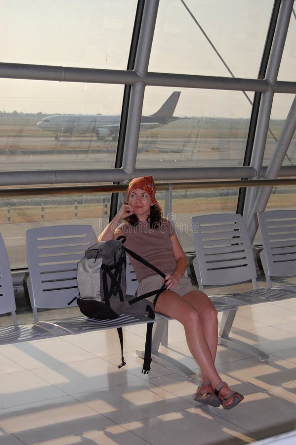 Waiting for a flight stock image. Image of passenger, delays - 8748015