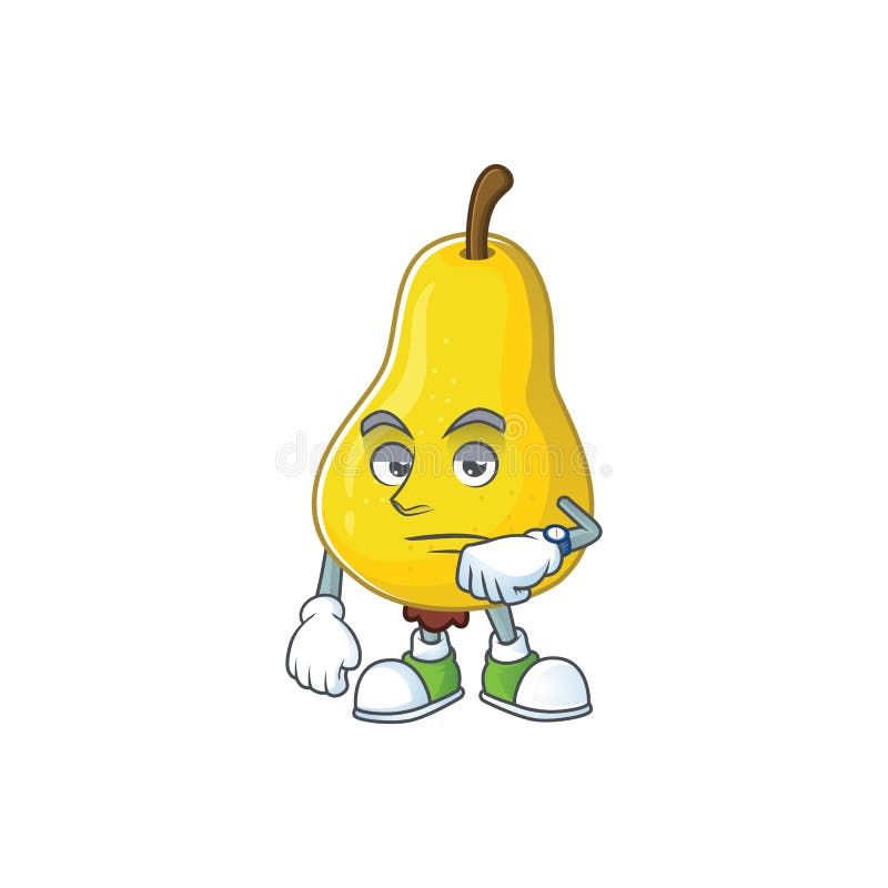 Waiting Fresh Pear on the Cartoon Character Stock Vector - Illustration ...