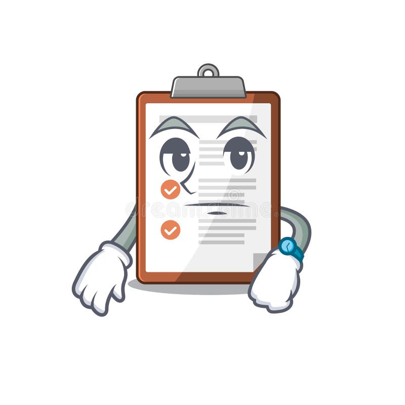 Waiting Gesture Clipboard Scroll on Cartoon Character Design Stock ...