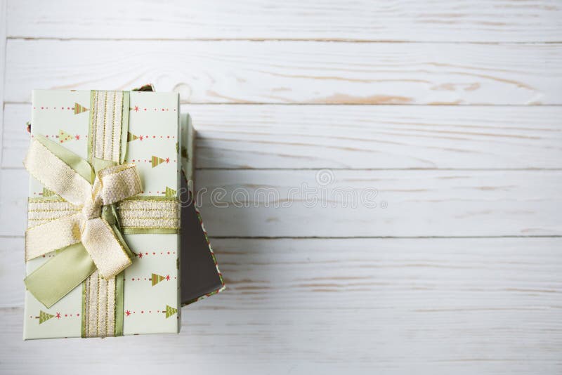 Waiting for a Gift, Holiday Background, Open Gift Boxes with Bow on ...