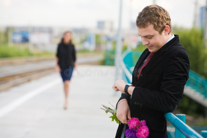 Waiting guy stock photo. Image of dating, attractive - 10943966