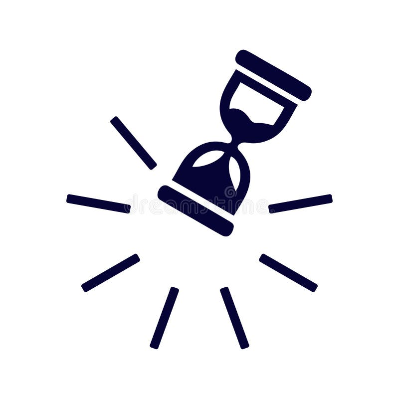 Waiting hourglass icon stock vector. Illustration of hourglass - 264881032