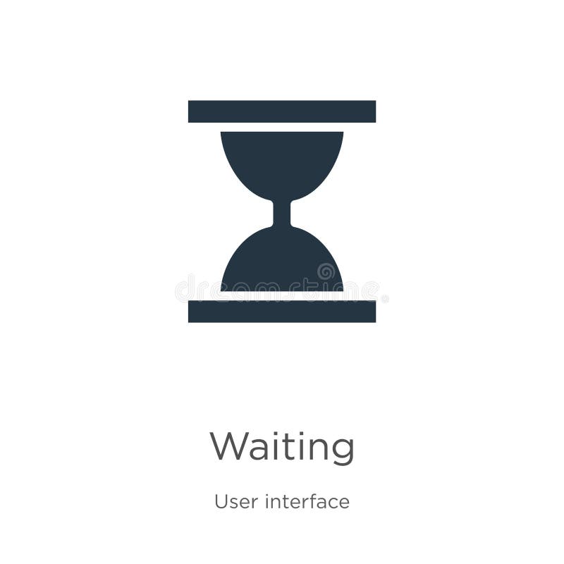 Waiting Icon. Thin Linear Waiting Outline Icon Isolated on White ...