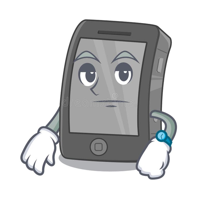 Waiting Ipad in the a Cartoon Shape Stock Vector - Illustration of ...