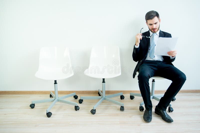 Waiting for a Job Interview Stock Photo - Image of human, vacancy: 89380248