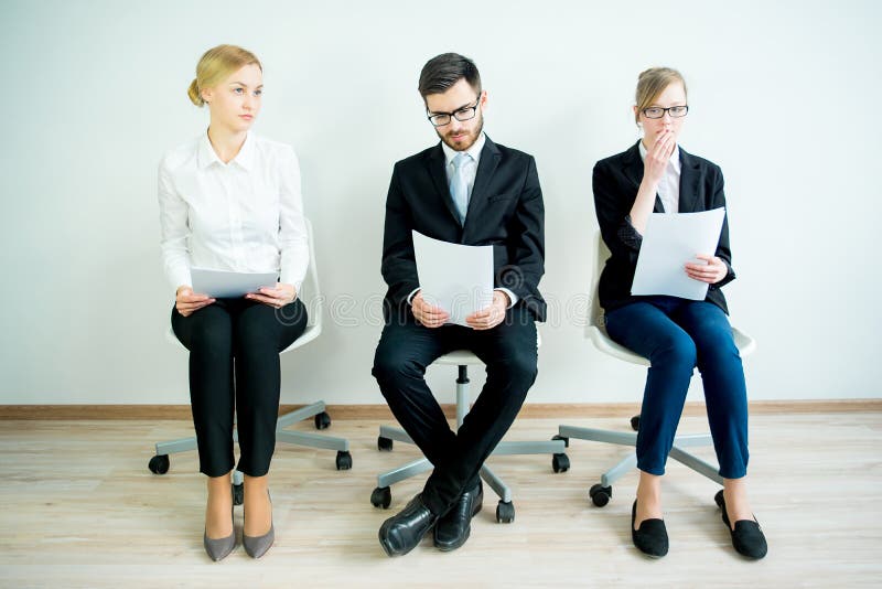 Waiting for a Job Interview Stock Image - Image of male, occupation ...