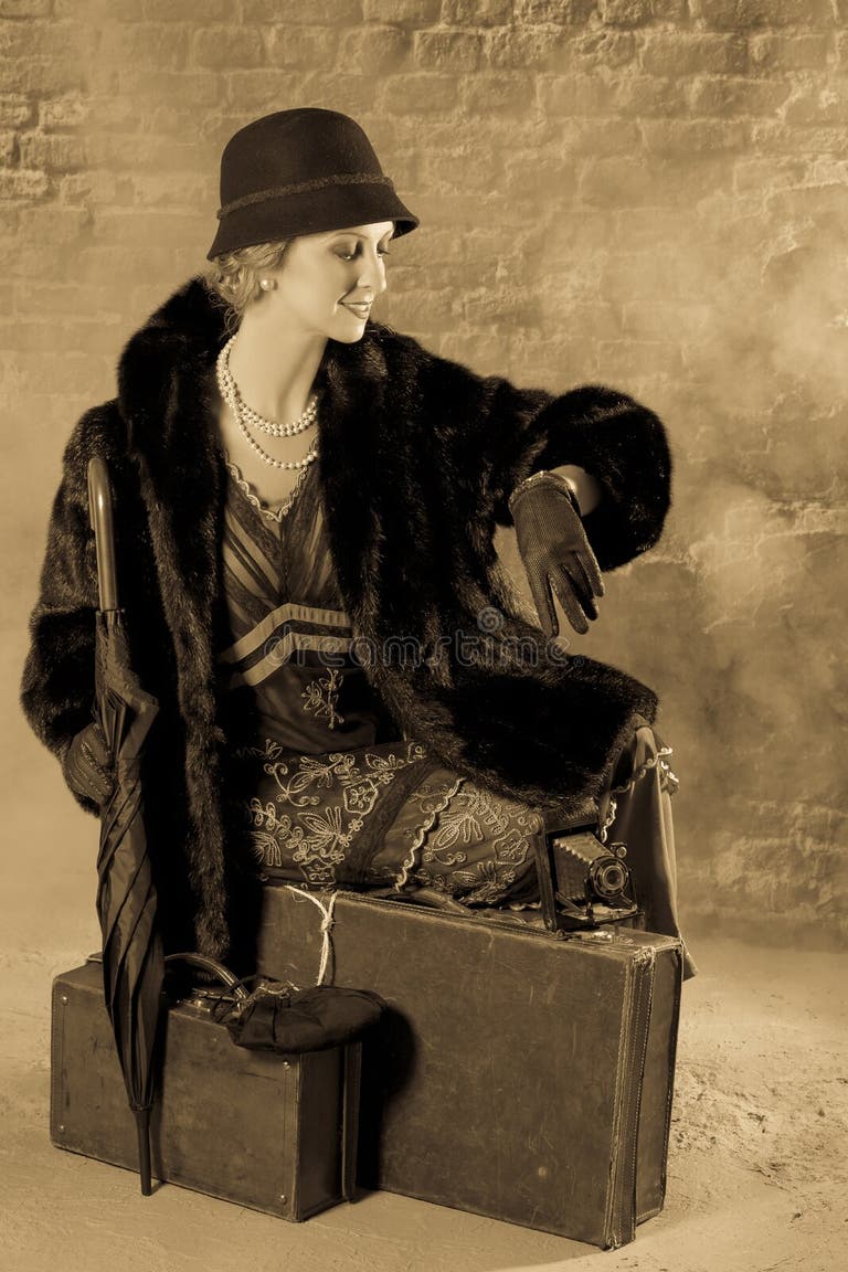 Waiting Lady Twenties Style Stock Photos - Free & Royalty-Free Stock ...