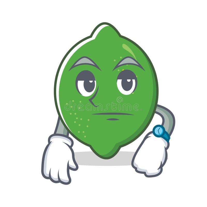 Waiting Lime Mascot Cartoon Style Stock Vector - Illustration of ...