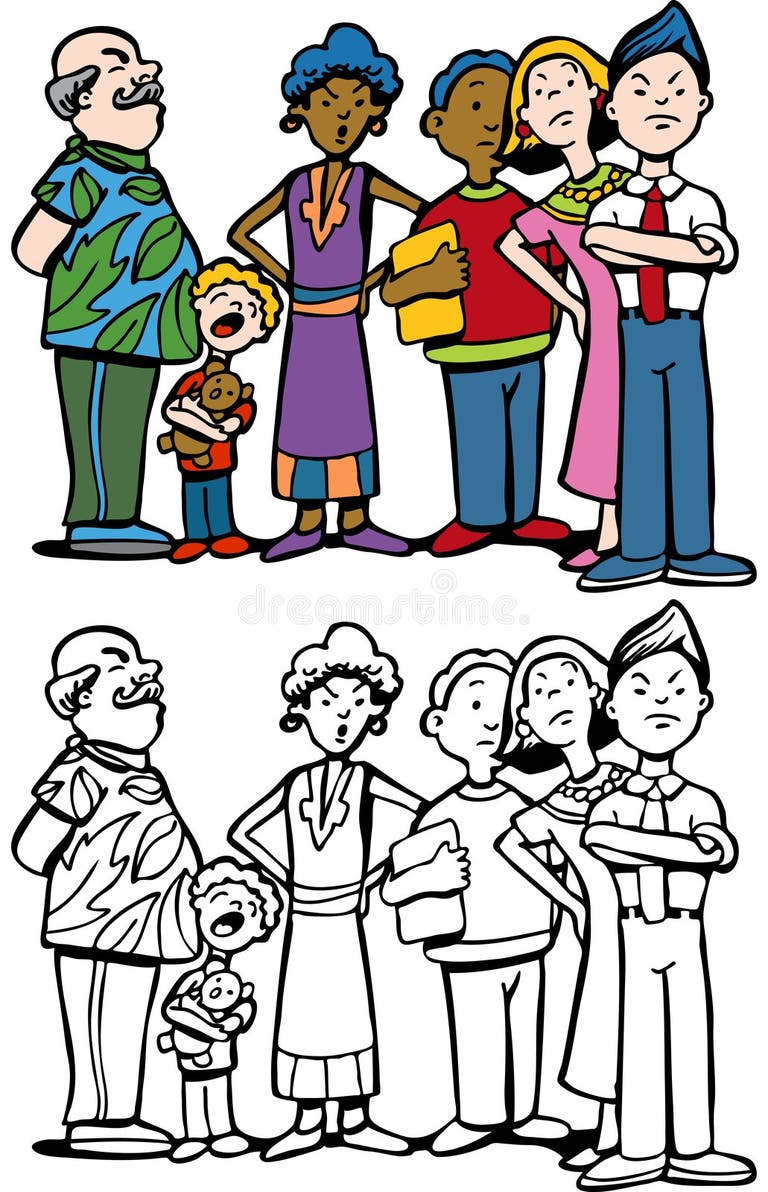 Cartoon People Waiting Line Stock Illustrations – 2,257 Cartoon People ...