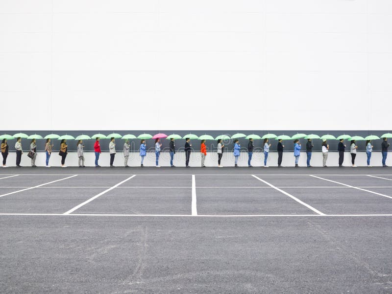 Waiting in Line stock photo. Image of focus, architecture - 21333226