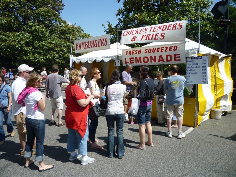 Waiting in Line for Fast Food Editorial Stock Image - Image of national ...