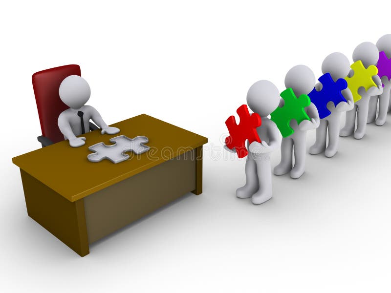 Waiting in Line To Put the Right Color for the Job Stock Illustration ...