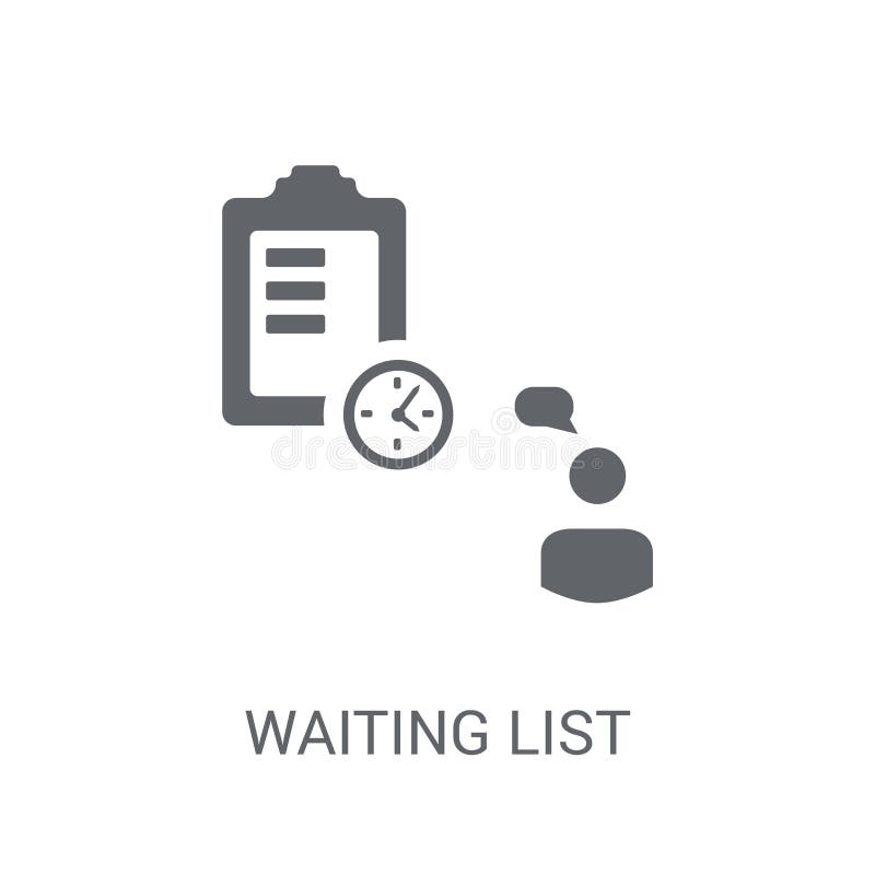 Waiting List Icon. Trendy Waiting List Logo Concept on White Background ...