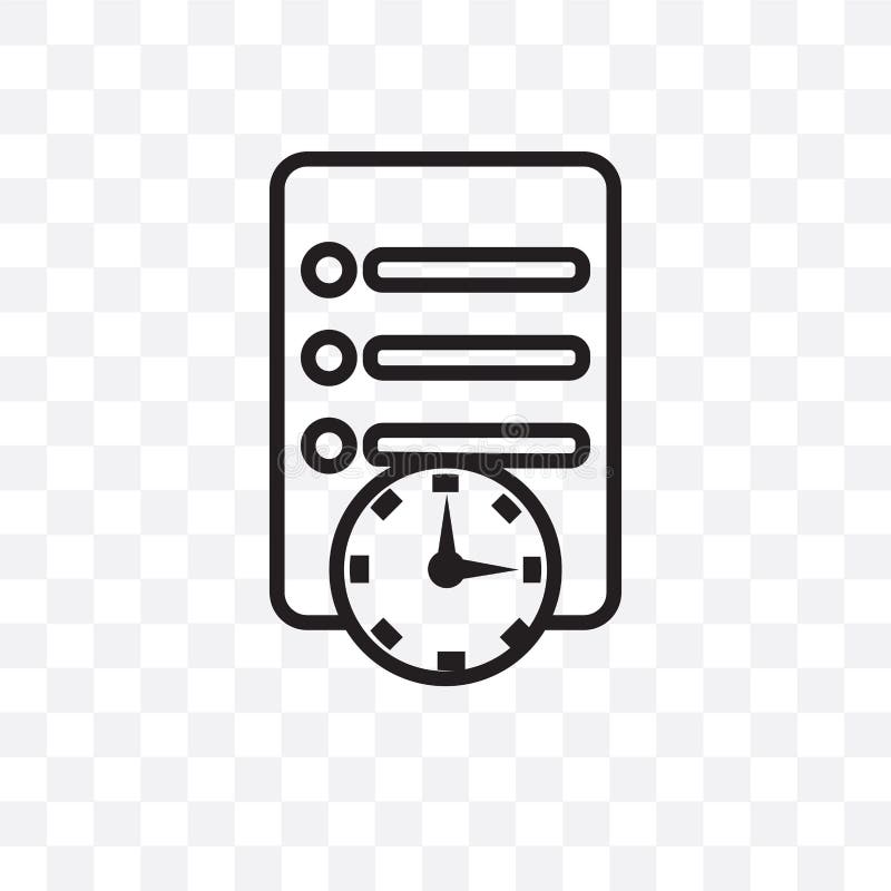 Waiting List Vector Linear Icon Isolated on Transparent Background ...