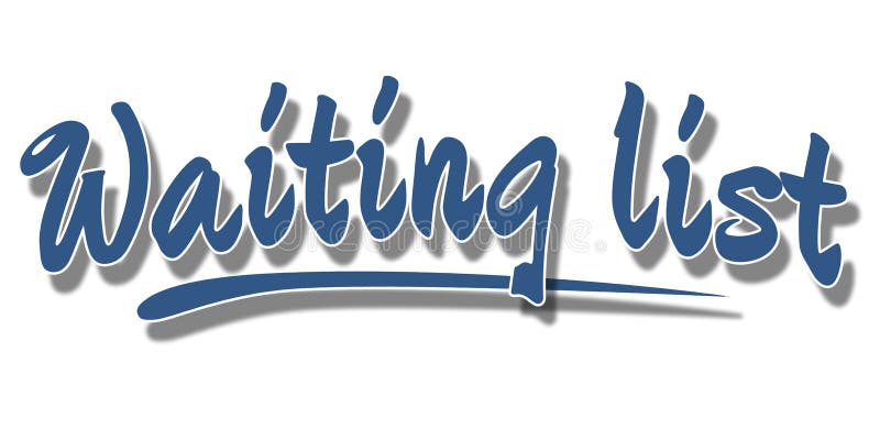 Waiting List Word Isolated on White Background Stock Illustration ...