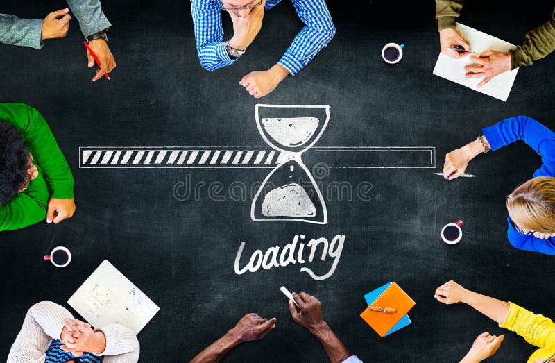 Waiting Loading Uploading Downloading Progress Concept Stock Photo ...