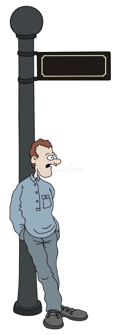 Waiting man stock vector. Illustration of cartoon, figure - 34818013
