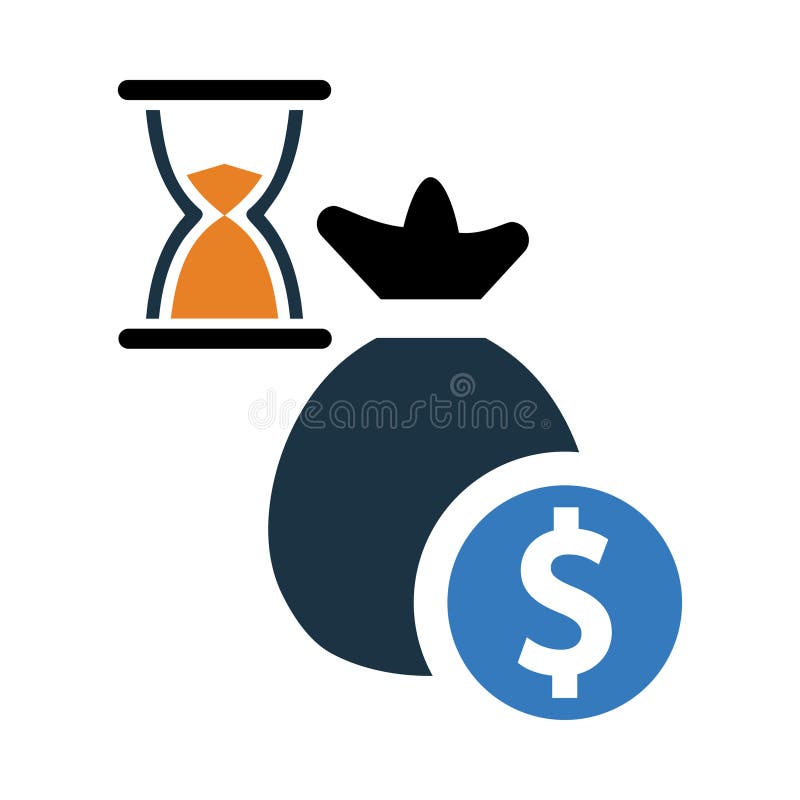 Waiting, Money, Hourglass, Currency Waiting Icon Stock Vector ...