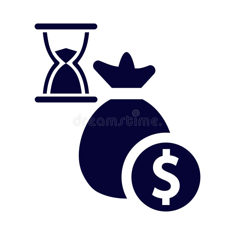Waiting, Money, Hourglass, Currency Waiting Icon Stock Vector ...