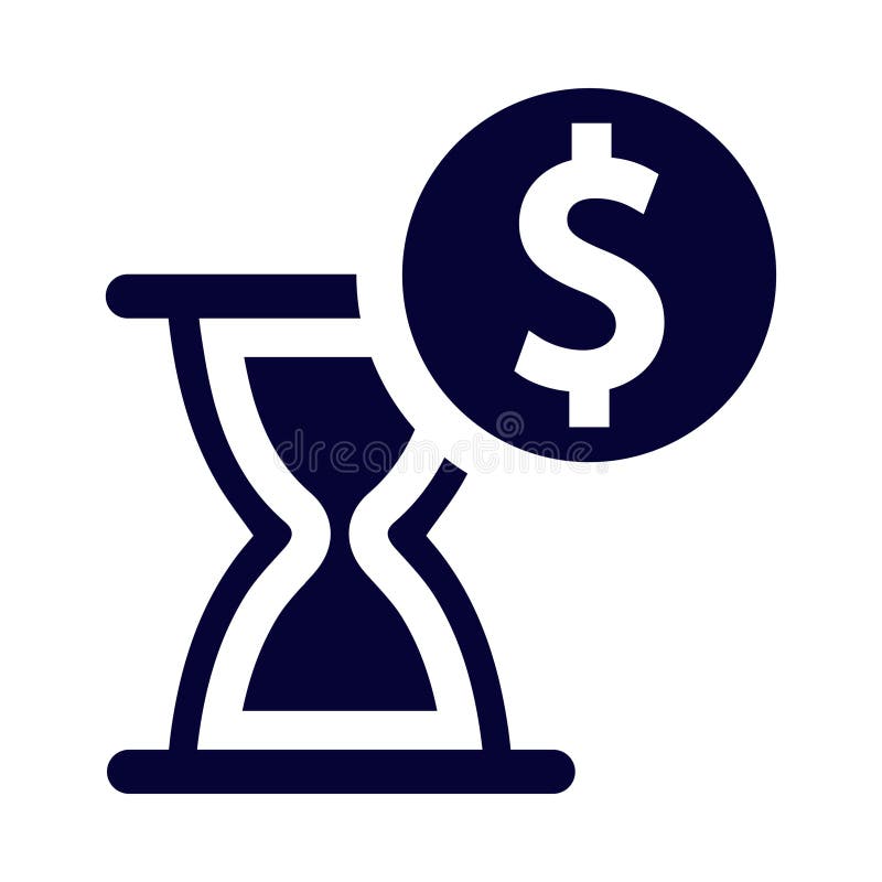 Waiting, Money, Hourglass, Currency Waiting Icon Stock Vector ...