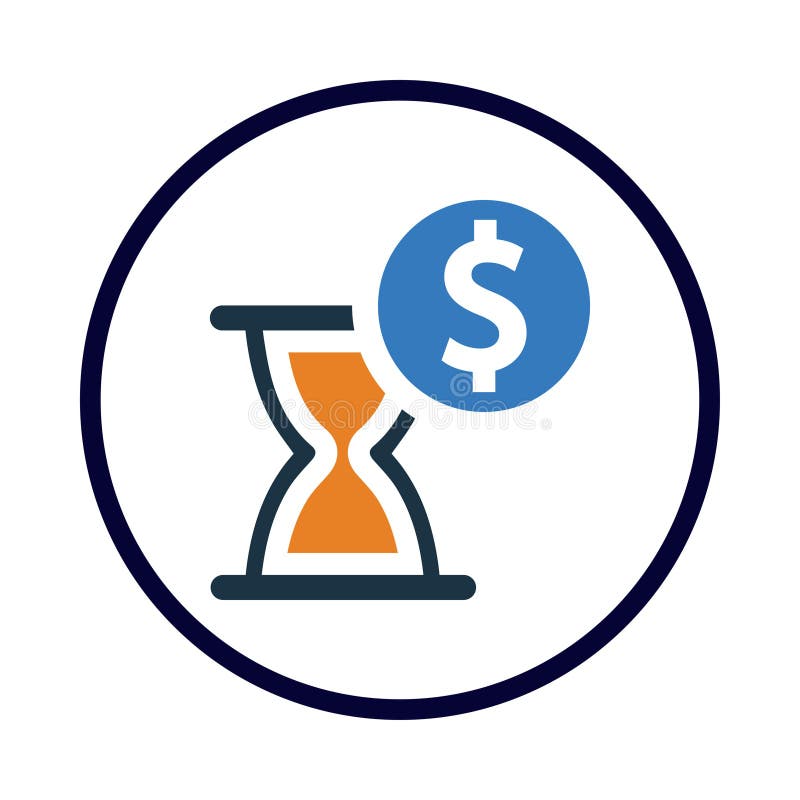 Waiting, Money, Hourglass, Currency Waiting Icon Stock Vector ...