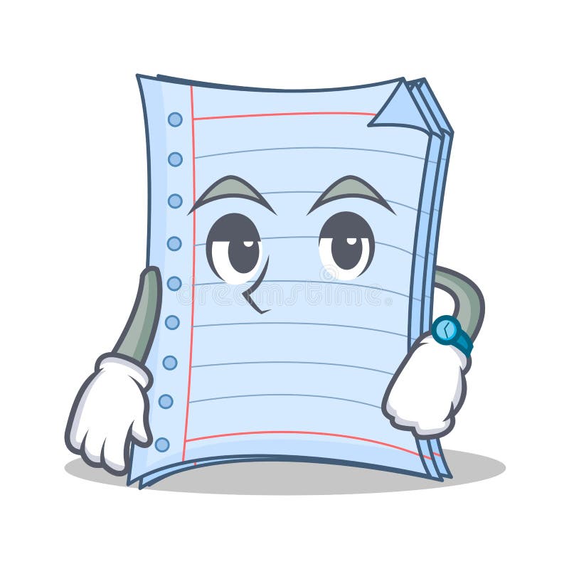 Waiting Notebook Character Cartoon Design Stock Vector - Illustration ...