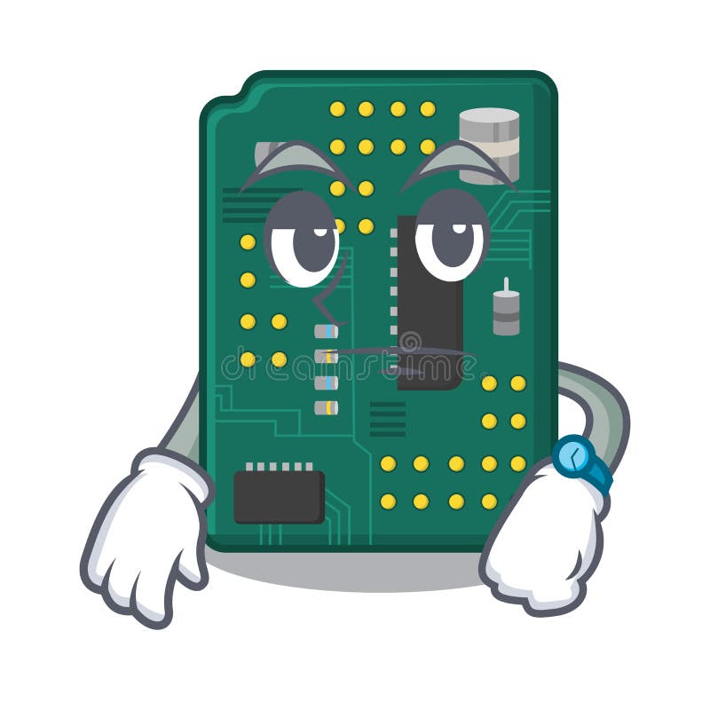Okay Circuit Board Pcb in Cartoon Shape Stock Vector - Illustration of ...