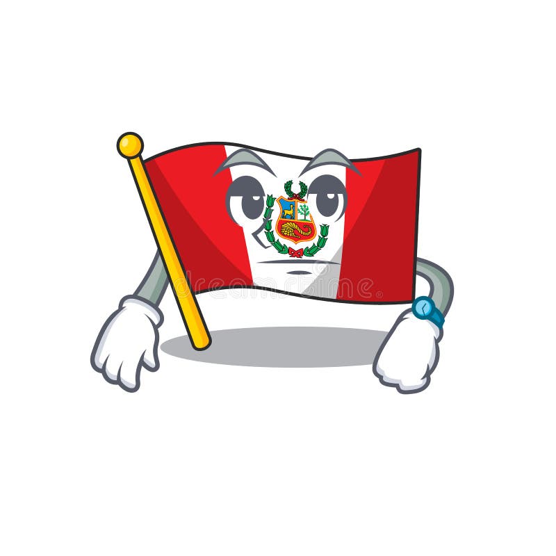 Waiting Peru Flag Stored in Character Drawer Stock Vector ... Waiting Peru Flag Stored in Character Drawer Stock Vector ...
