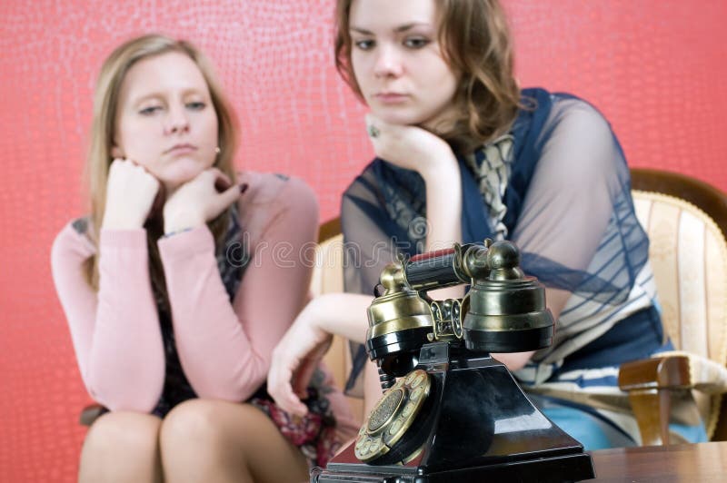 Waiting for the phone call stock image. Image of receiver - 23011721
