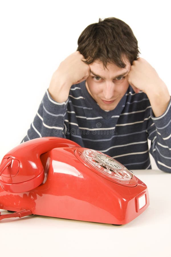 Woman Waiting for Phone Call Stock Image - Image of office, contact: 945057