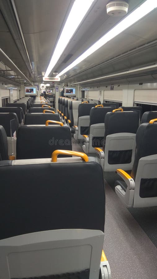 Waiting for the Railway Departure Inside the Train Cars that are Still ...