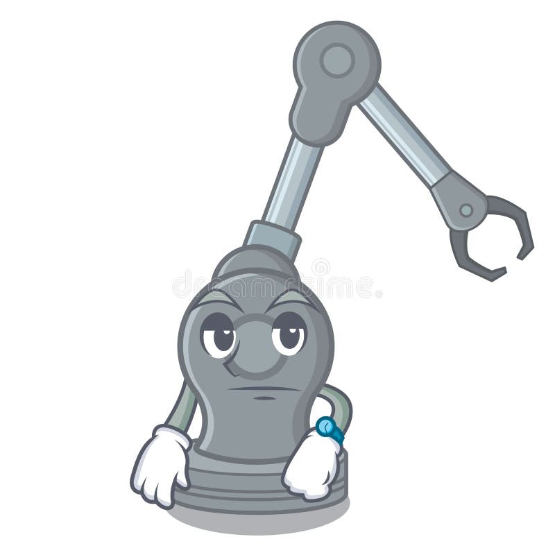 Waiting Robotic Arm Machine Above Cartoon Chair Stock Vector ...