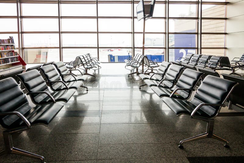 The Waiting Room at the Airport Stock Image - Image of flight, people ...