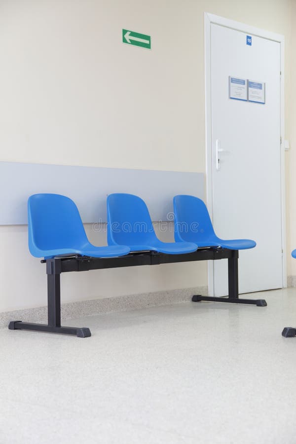 Waiting Room Blue Chairs on the Floor Stock Image - Image of waiting ...