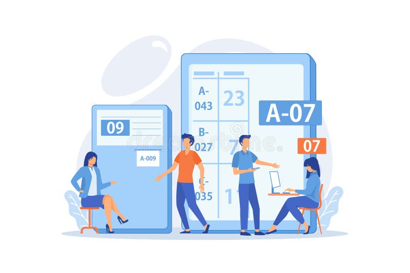 Waiting Room with Ticket System. Customer Management Method Stock ...