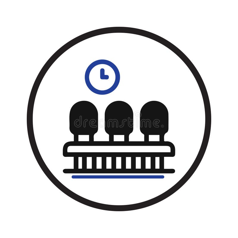 Waiting seat icon stock vector. Illustration of symbol - 264881020