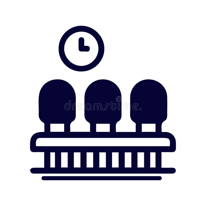 Waiting seat icon stock vector. Illustration of chair - 264881033