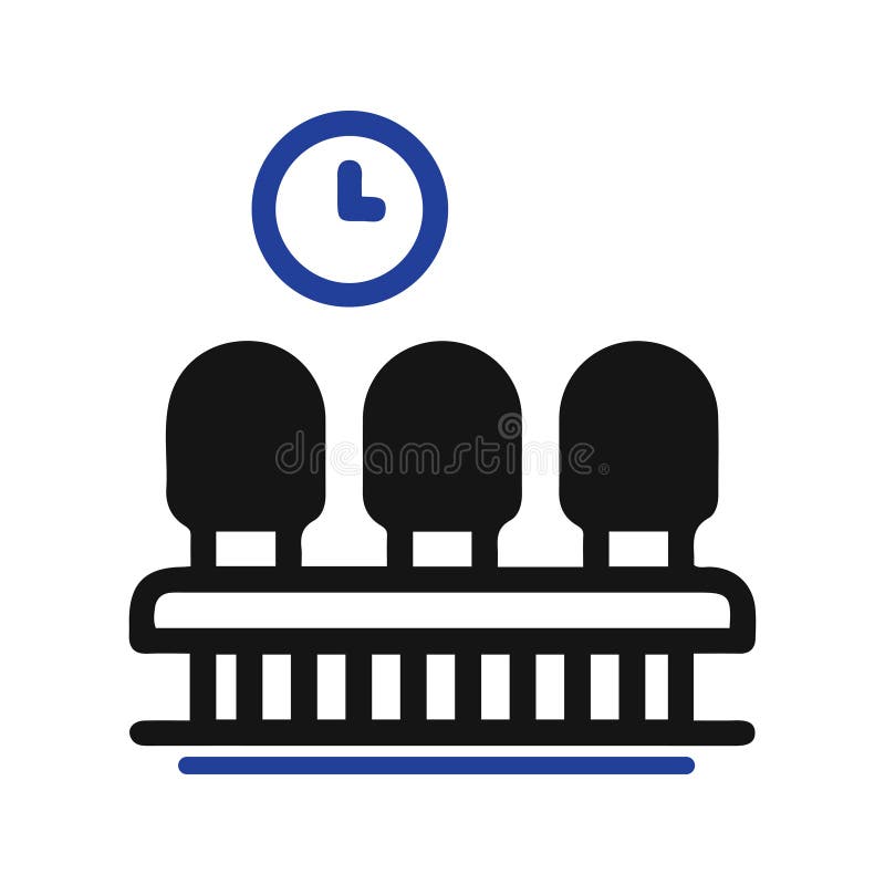 Waiting seat icon stock vector. Illustration of doctor - 264881049