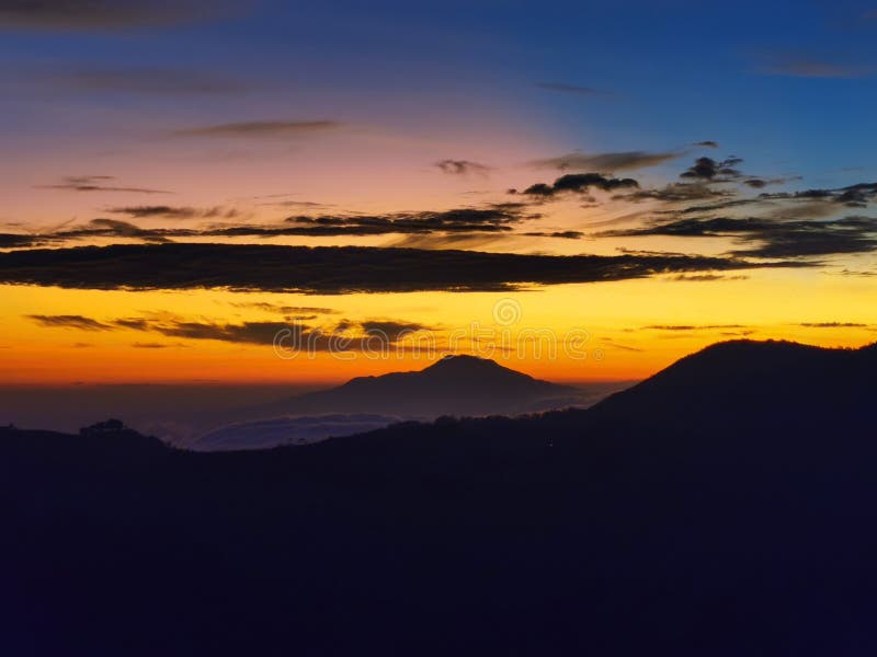 Waiting Sunrise at Mount Dieng Stock Image - Image of mount, view ...