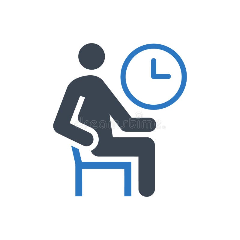 Waiting Time Icon stock vector. Illustration of symbol - 361529275