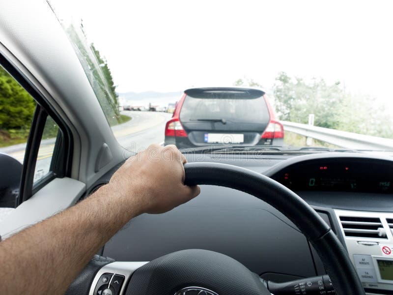 Waiting in the Traffic Line Stock Image - Image of male, interior: 11024397