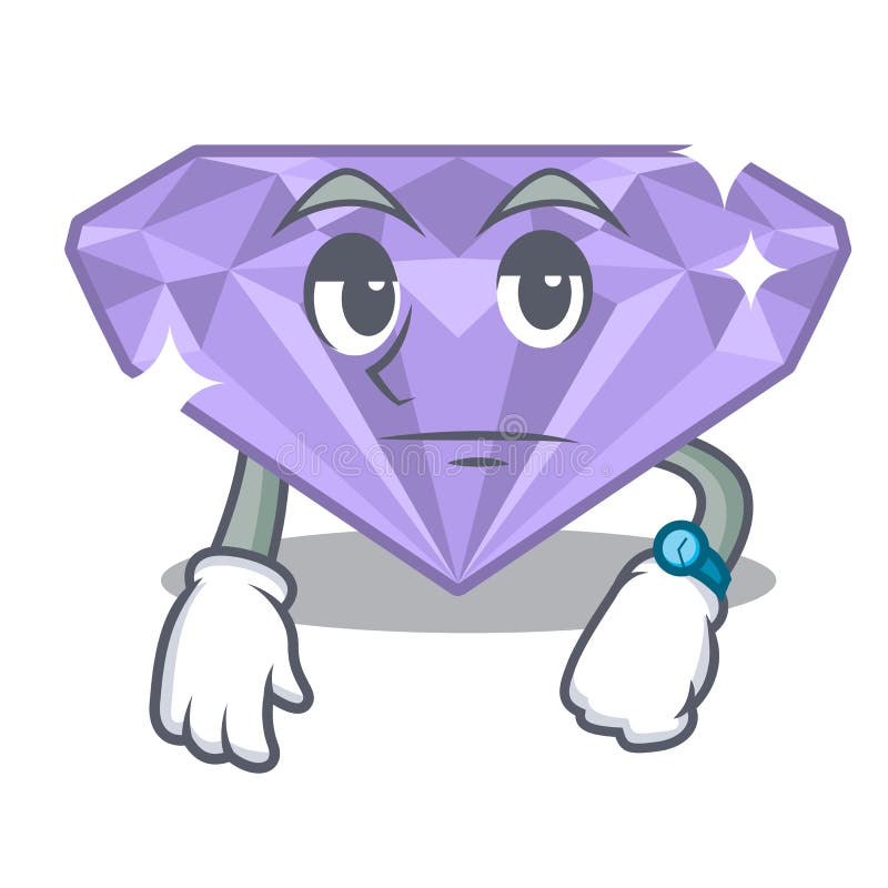 Waiting Violet Diamond in the Cartoon Box Stock Vector - Illustration ...