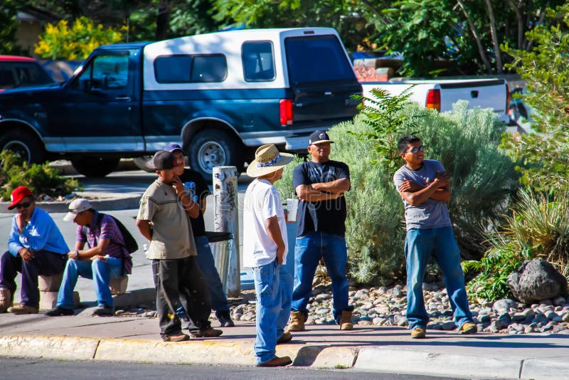 Waiting for Work editorial stock photo. Image of labor - 44445643
