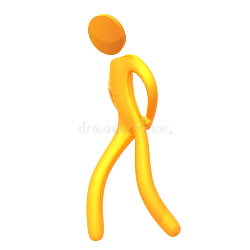 Waiting with Worry 3d Humanoid Icon Stock Illustration - Illustration ...