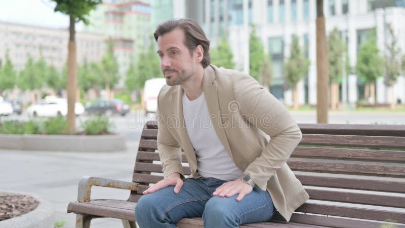 Waiting Young Man Leaving Bench after Checking Time Stock Photo - Image ...