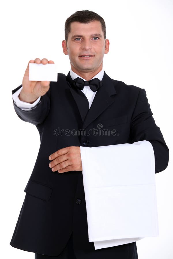 Waitor stock image. Image of smiling, portrait, butler - 26934553