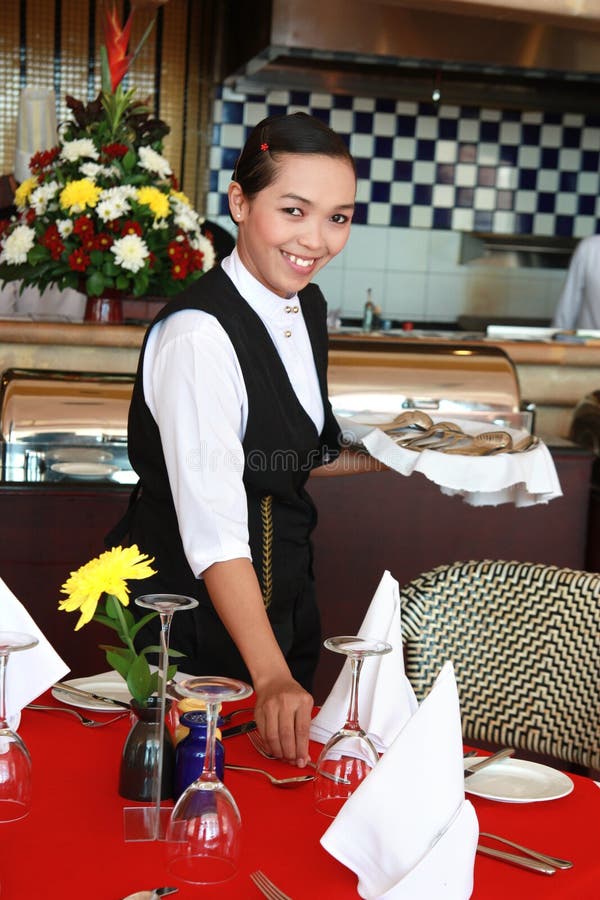 Waitress uniform stock image. Image of beautiful, dinner - 7497953