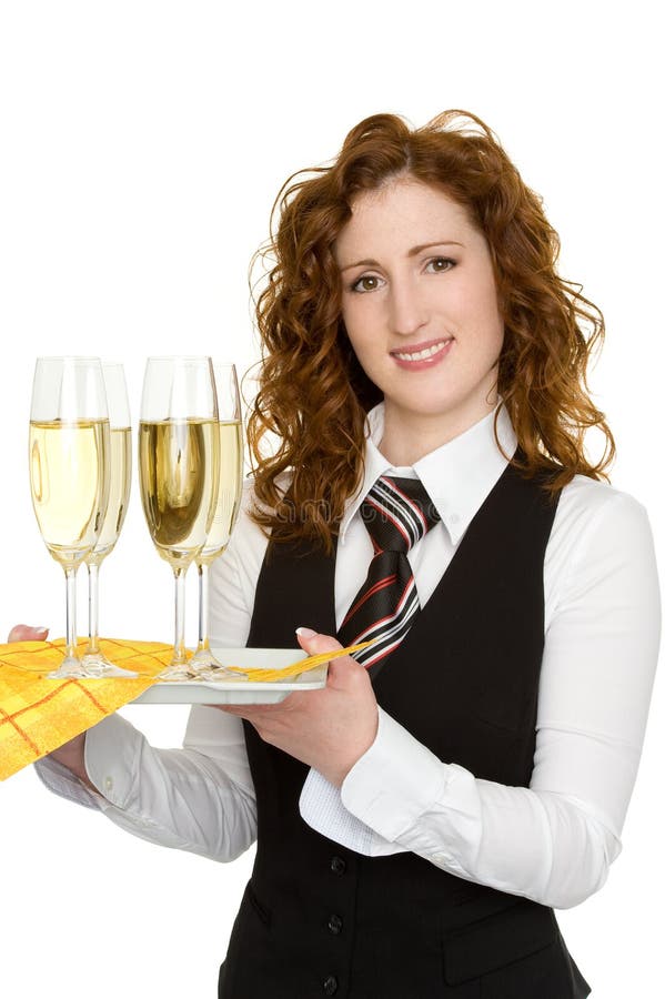 Waitress stock photo. Image of waiter, holding, beautiful - 6554340